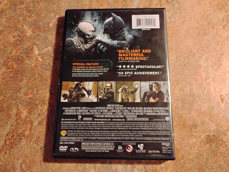 Batman DVD Movie the Dark Knight Rises Christian Bale - Etsy
