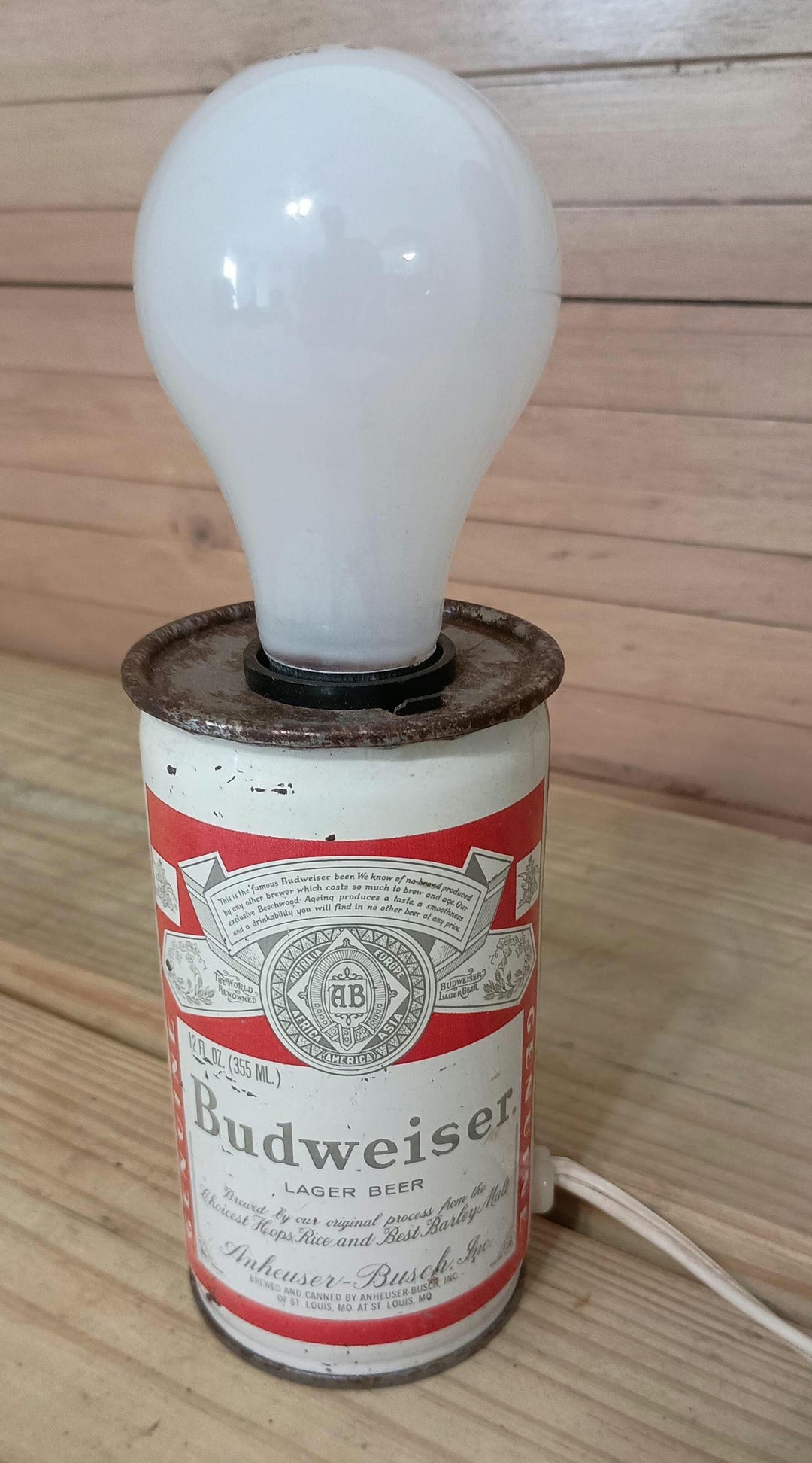 Budweiser Beer Can Lamp Vintage Beer Can - Etsy