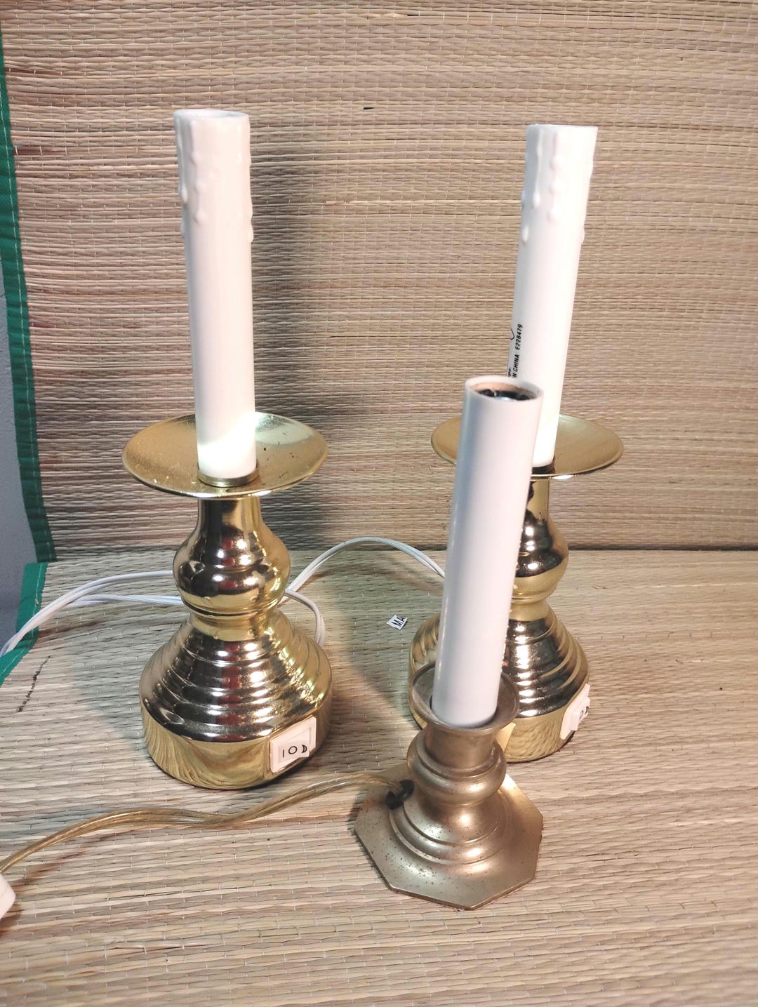 Vintage Brass Electric Window Candles Christmas Window Candle ...