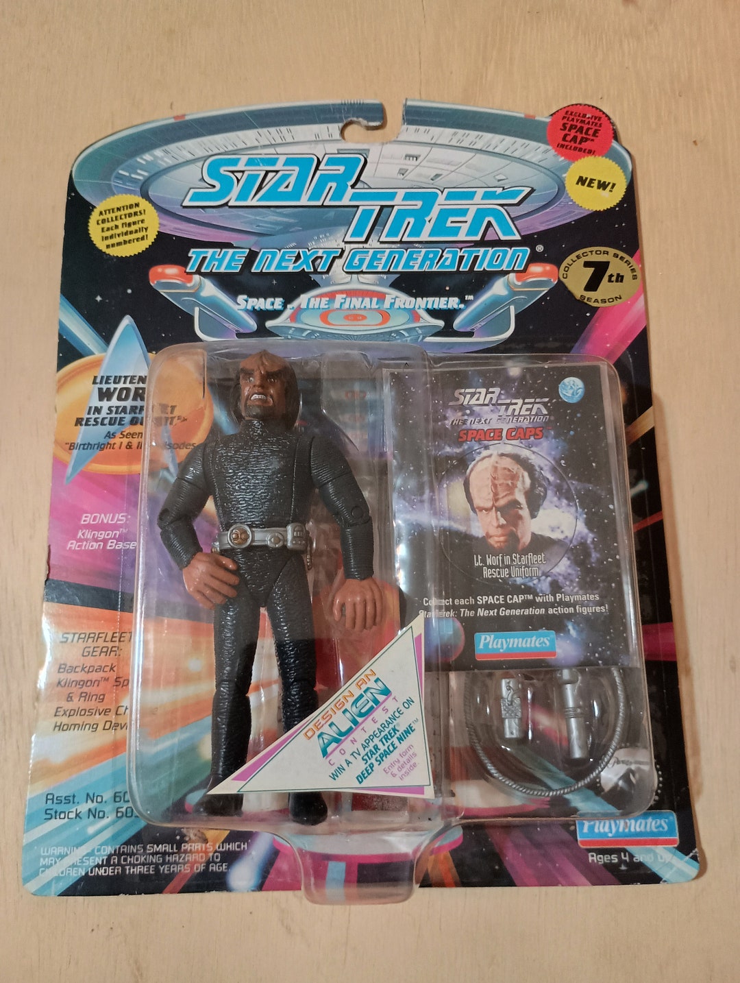 Star Trek Lt. Worf Action Figure the Next Generation 1993 Rescue ...