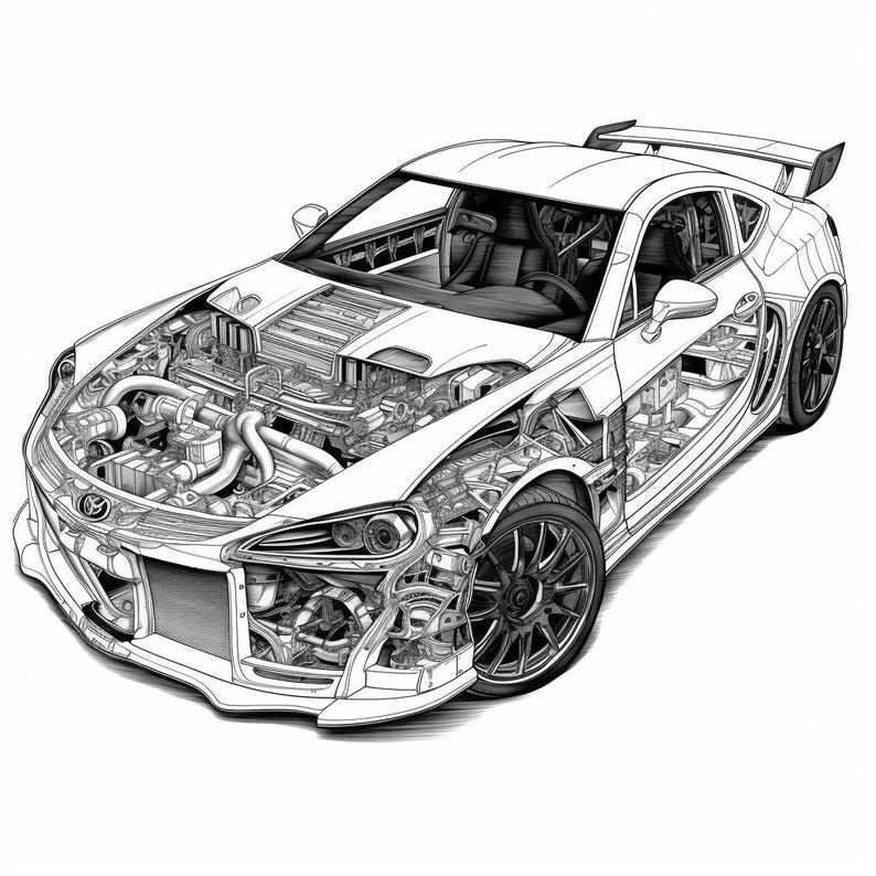 Toyota Supra Coloring Book - Etsy