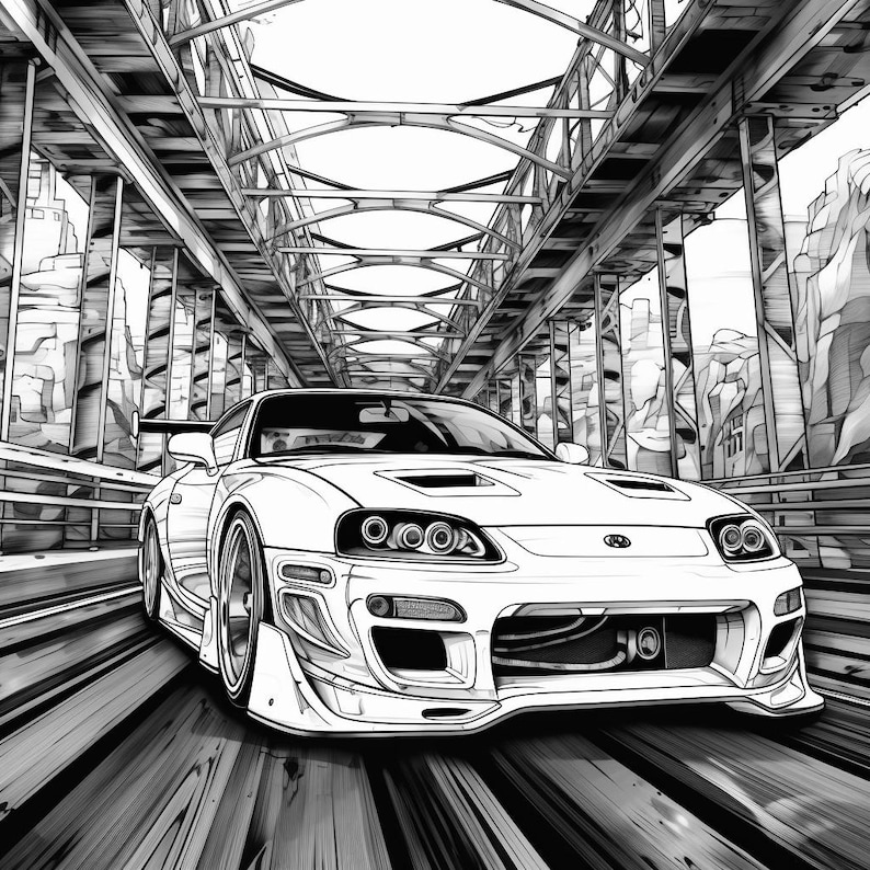 Toyota Supra Coloring Book - Etsy