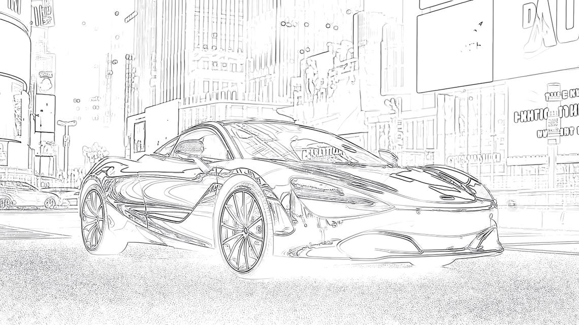 Mc Laren Coloring BOOK - Etsy