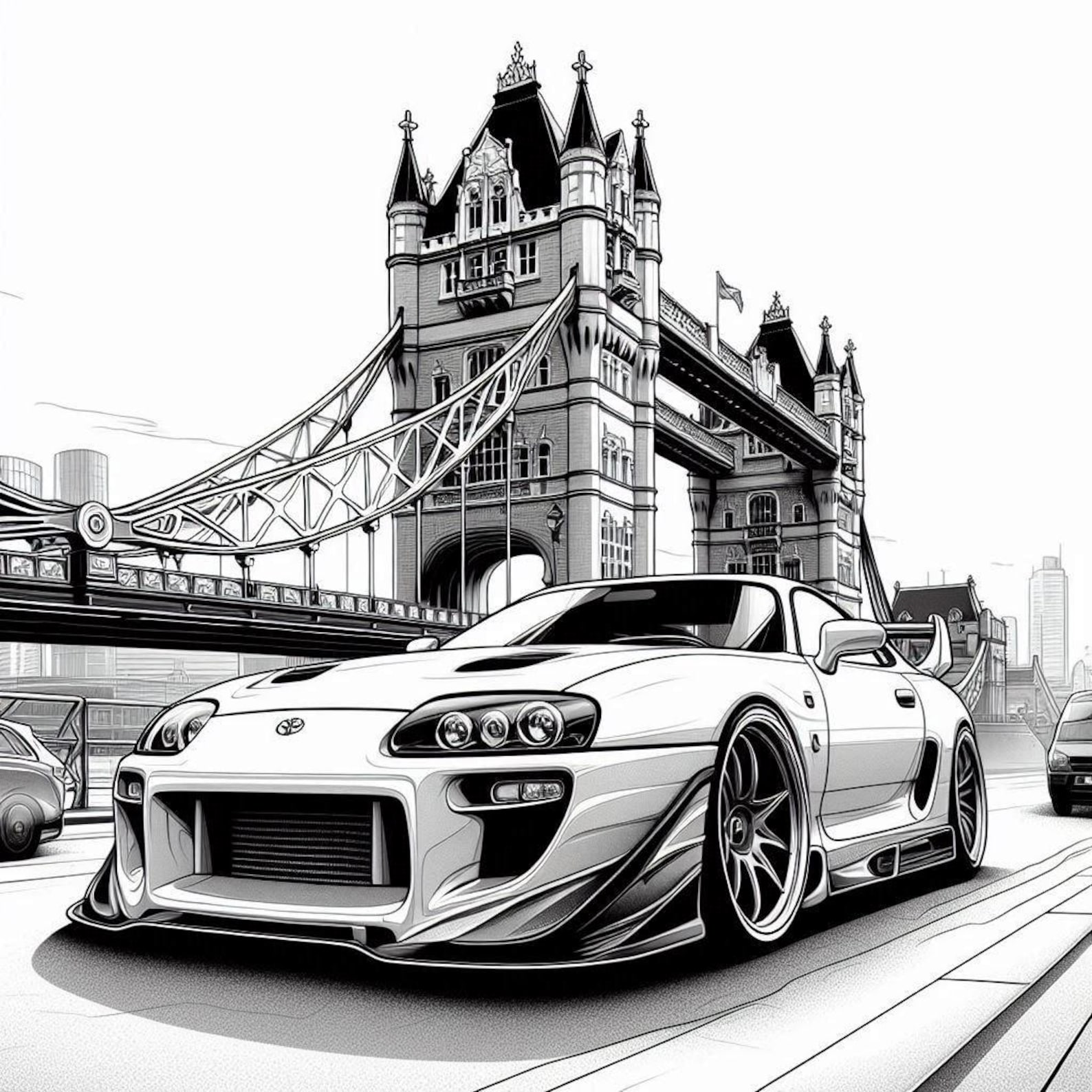 Toyota Supra Coloring Book - Etsy
