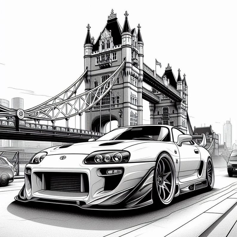 Toyota Supra Coloring Book - Etsy