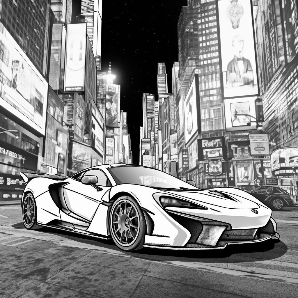 Mc Laren Coloring BOOK - Etsy