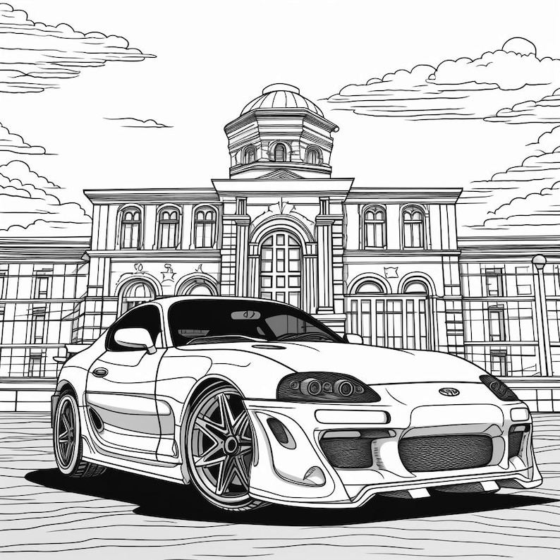 Toyota Supra Coloring Book - Etsy