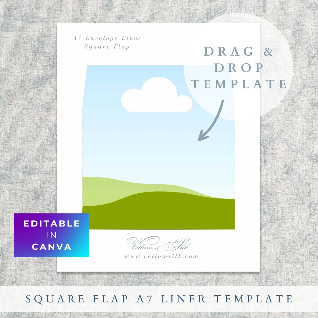 Envelope Liner Template Custom Canva Editable Envelope Liner for DIY ...