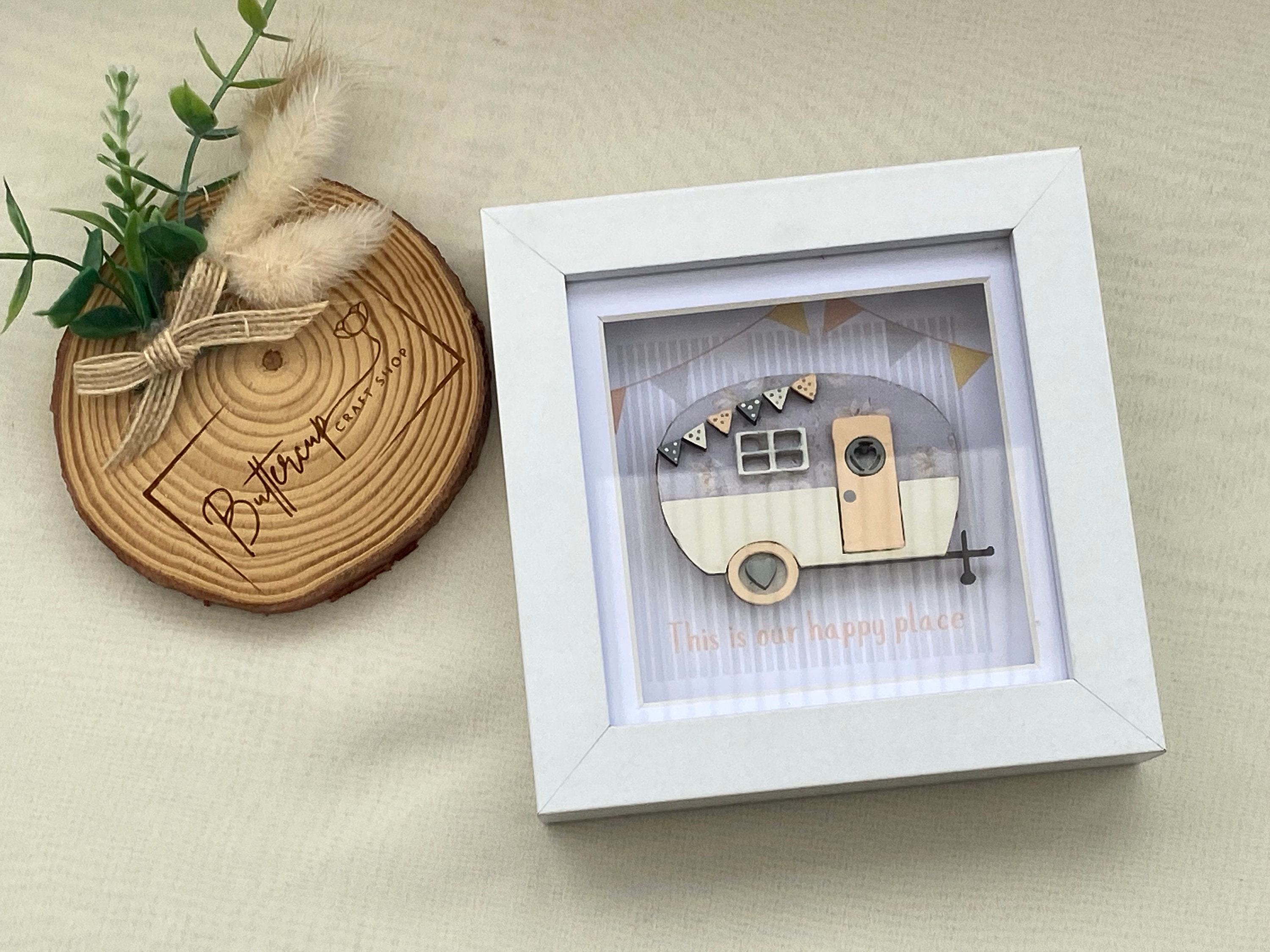 Retro Caravan Gift Framed Caravan Ornament Caravan Decoration Gift ...