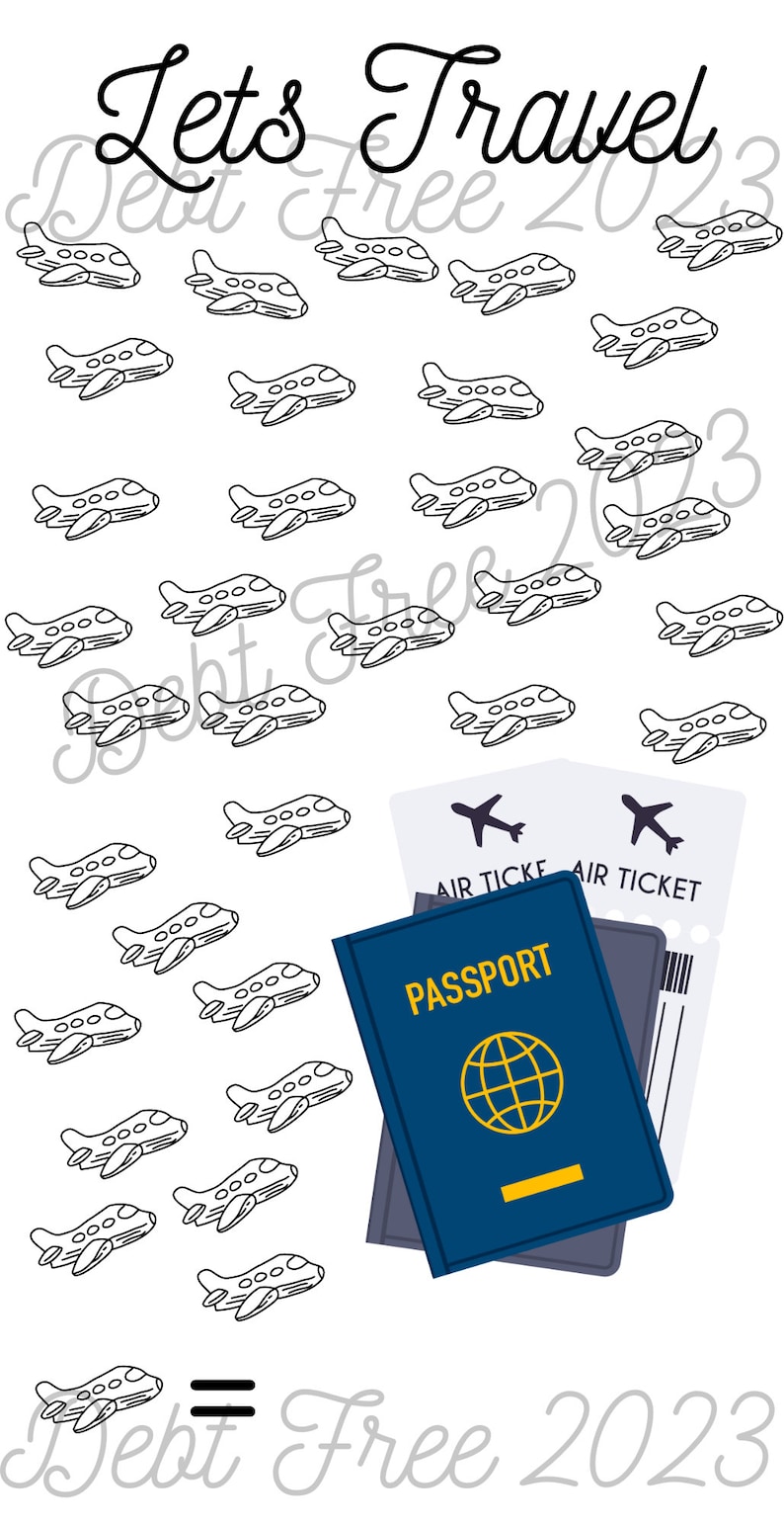 Lets Travel Challenge Printable Tracker - Etsy