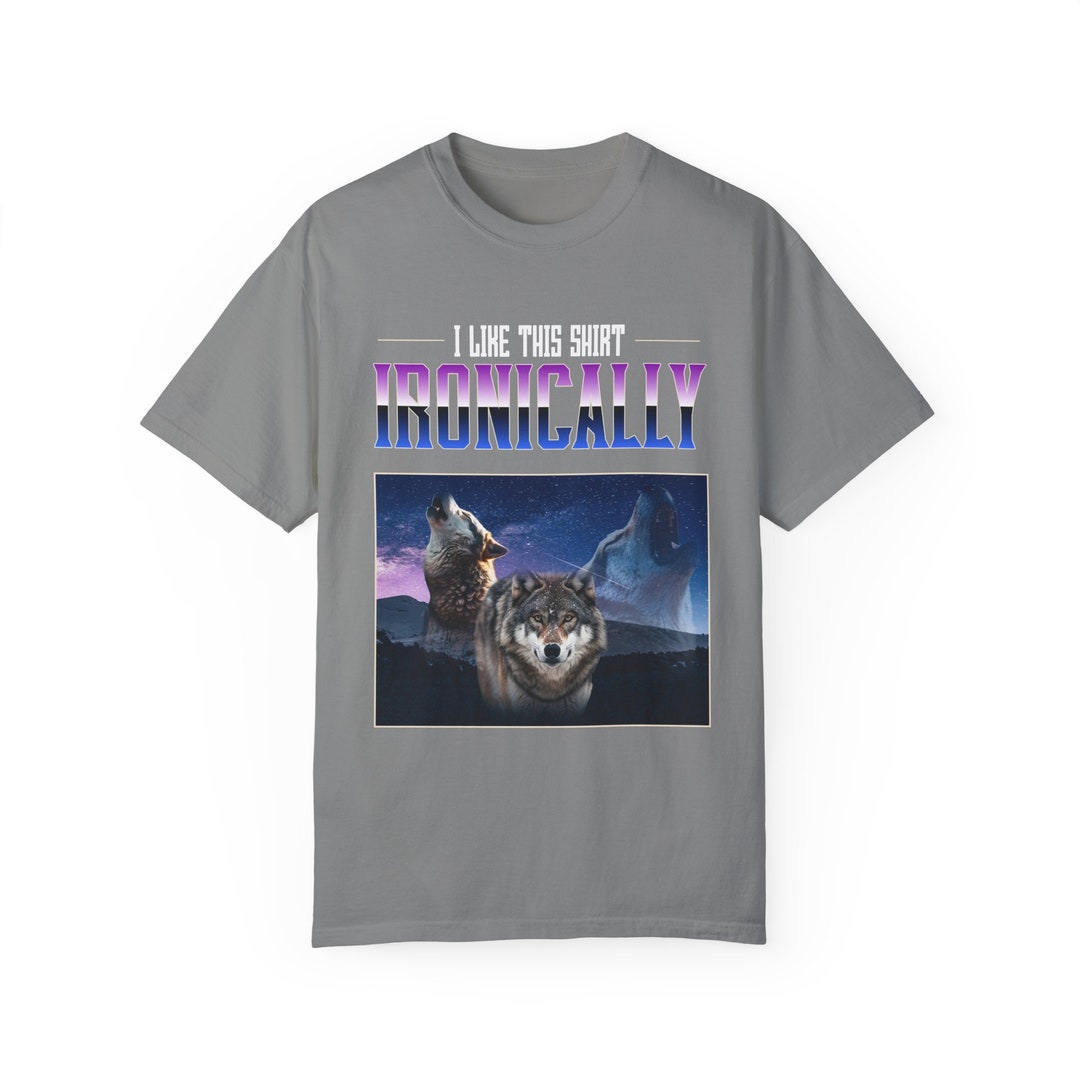 Wolf Ironic T-shirt - Etsy