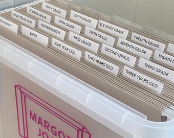 Fully Assembled Keepsake File Box Memory Tote Custom Newborn Gift Kids ...