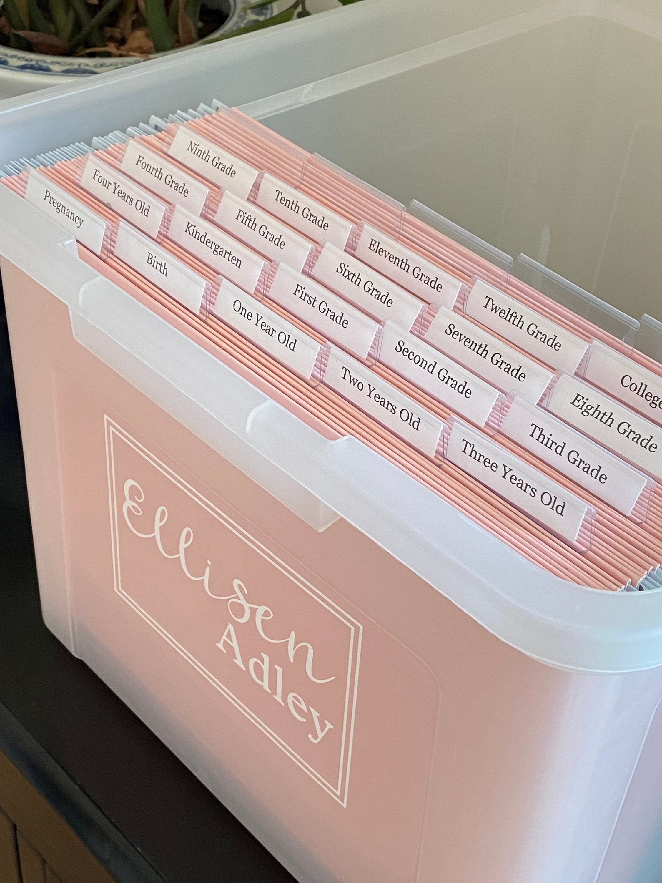 Fully Assembled Keepsake File Box Memory Tote Newborn Gift Kids ...