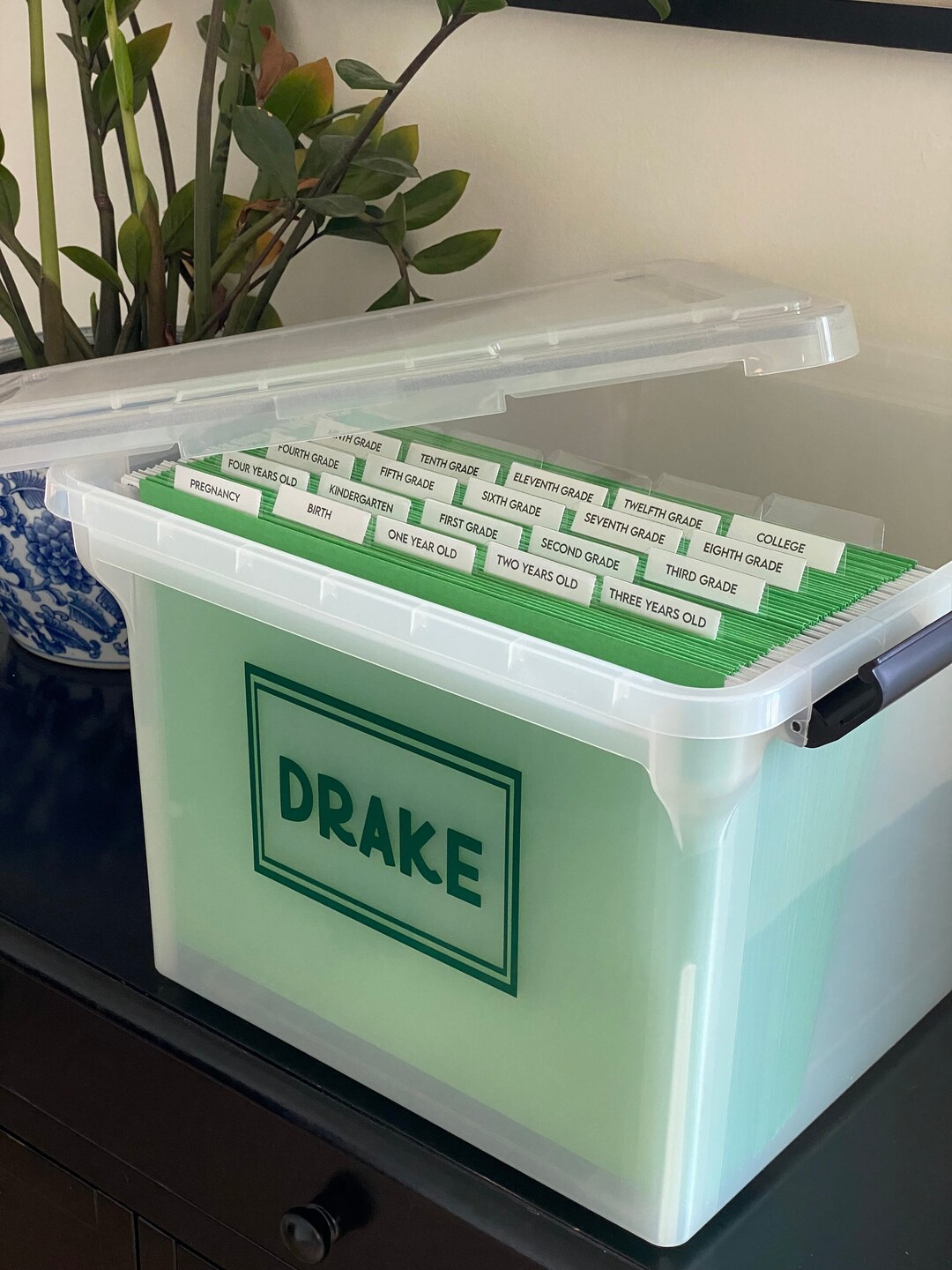 Fully Assembled Keepsake File Box Memory Tote Newborn Gift Kids ...