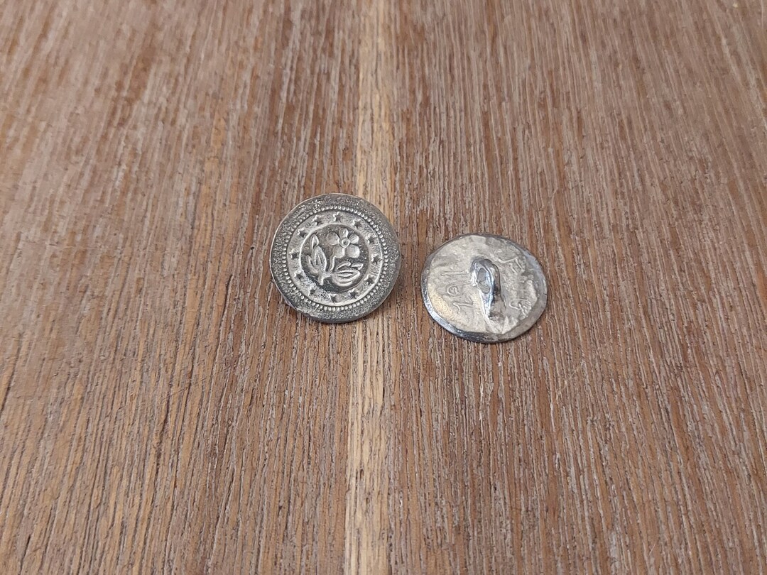 Forget Me Not Pewter Button - Etsy