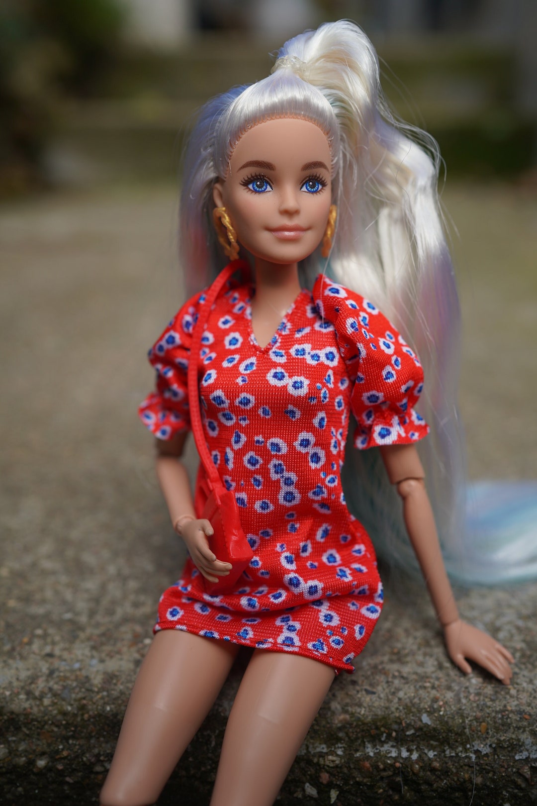 Floral Dress for Doll Mannequin Handmade Doll Clothing for Collectible ...