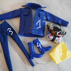 Fashion Doll Clothes Set Doll Jacket Doll Blue Clothes for 11 Inch Doll ...