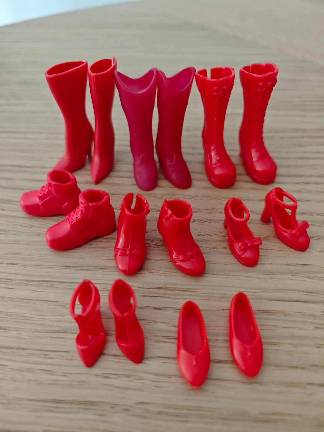 Red Doll Shoes for Fashion Doll Flat Shoes for 11 Inch 30cm Doll Red ...