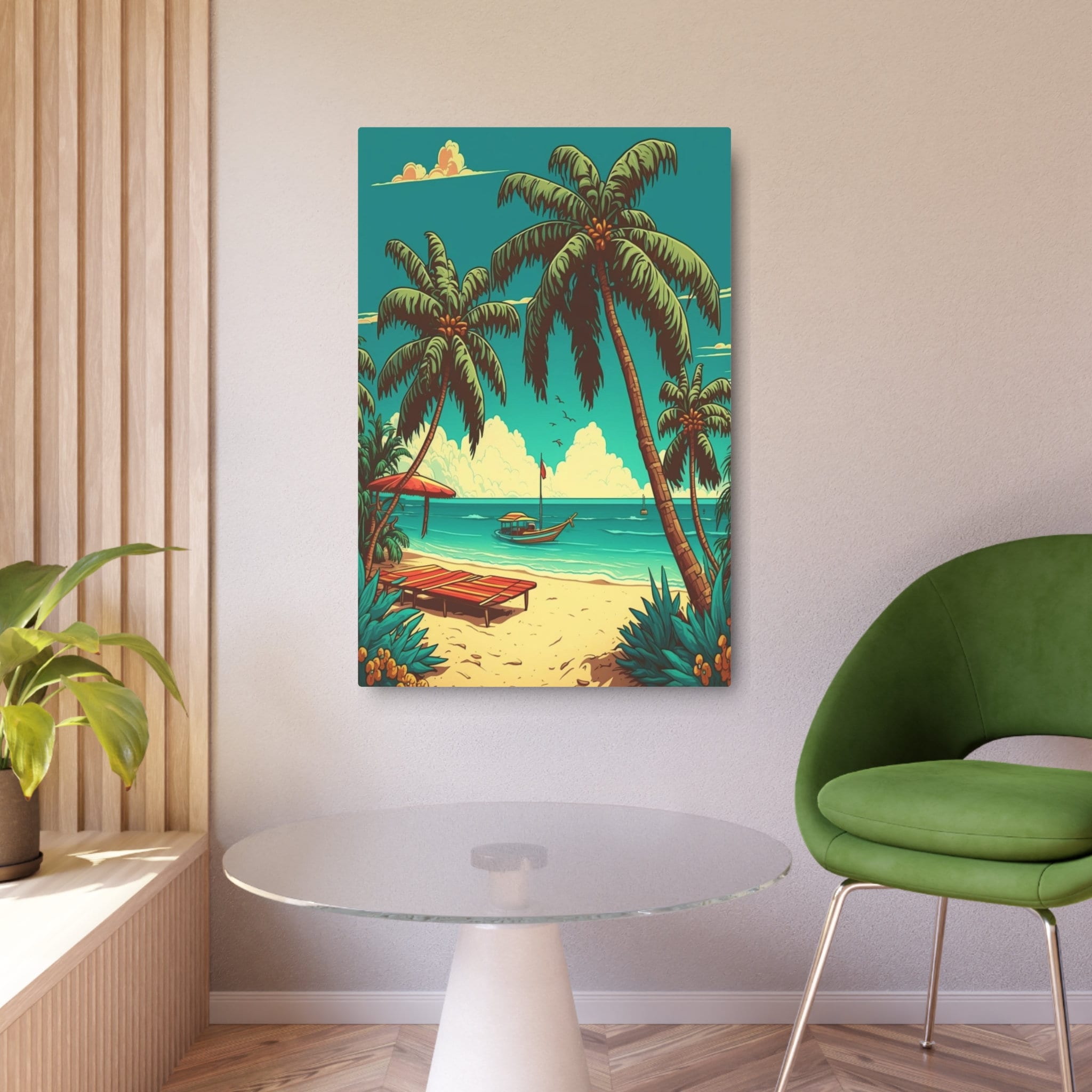 Printable Serene Beach Scene Artwork for Instant Download - Etsy