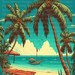 Printable Serene Beach Scene Artwork for Instant Download - Etsy