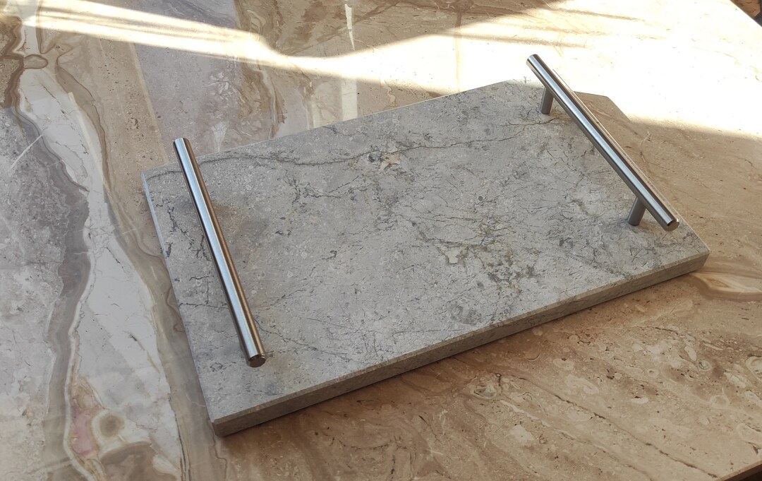 Marble Serving Tray, Honed, Handmade Marble, Marble Tray, Marble Tray ...