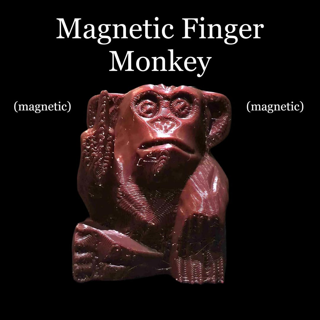 3D Printed Finger Monkey Magnet| Unique | Fridge Magnet | Made in the ...