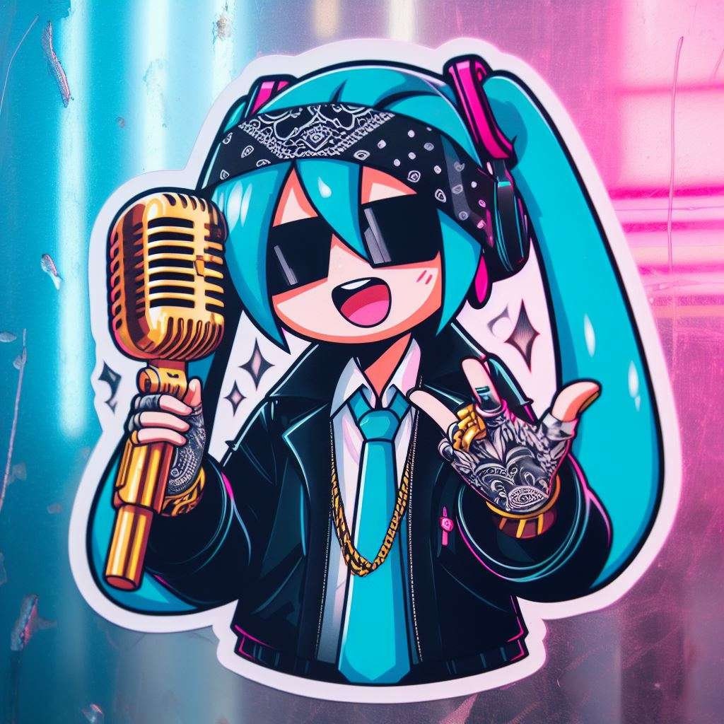 Gangster Hatsune Miku Sticker Car Decal Waifu Sticker - Etsy Australia
