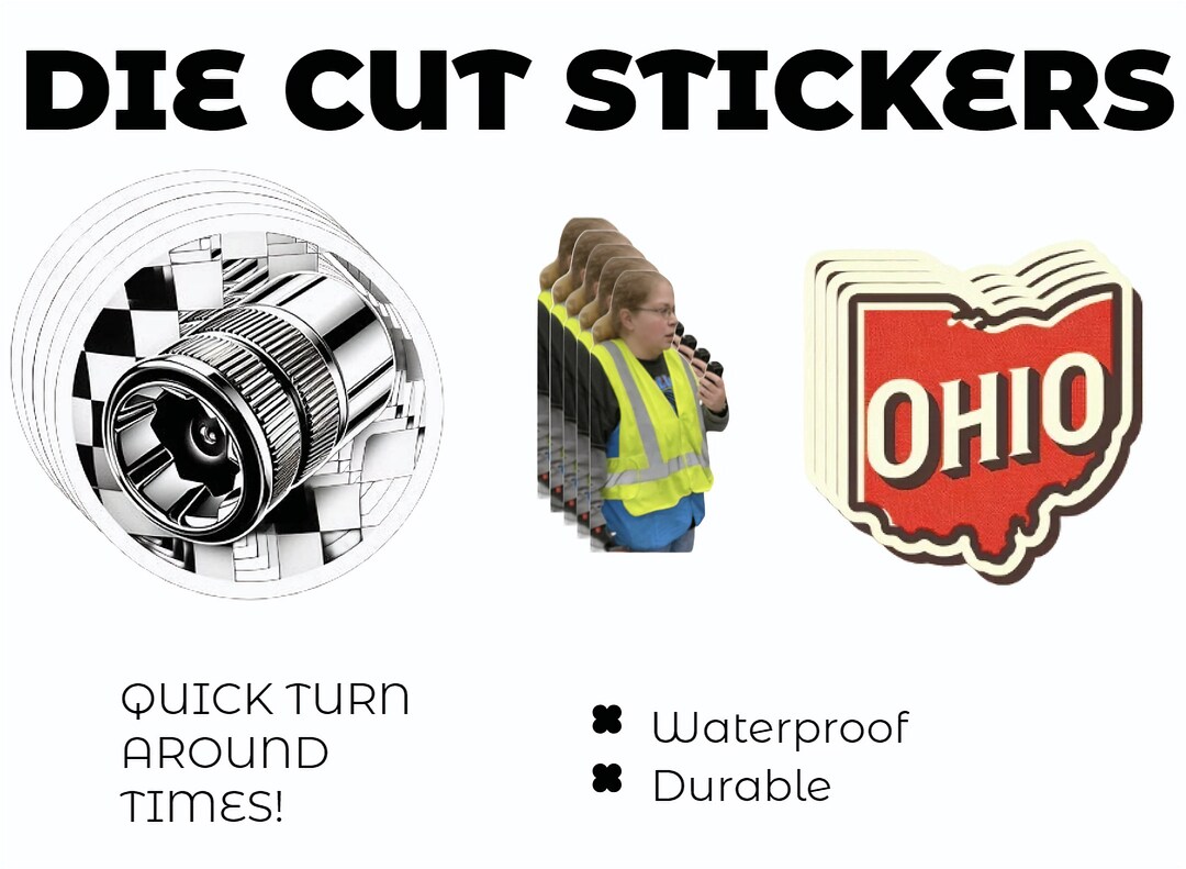Your Custom Die Cut Stickers Premium Waterproof Stickers Custom Bulk ...