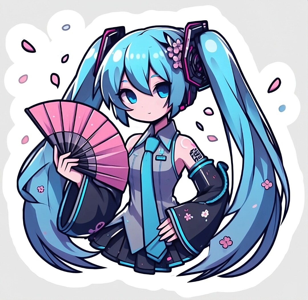 Kawaii Hatsune Miku Vinyl Sticker Set Perfect Gift for Friends Who Love ...