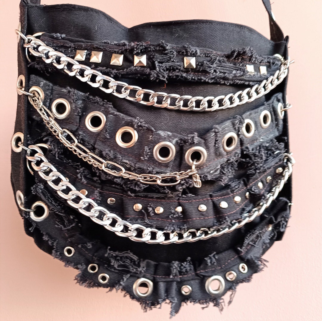 Dark Fairy Core Y2K Grunge Alternative Black Denim Punk Rock Mall Goth ...