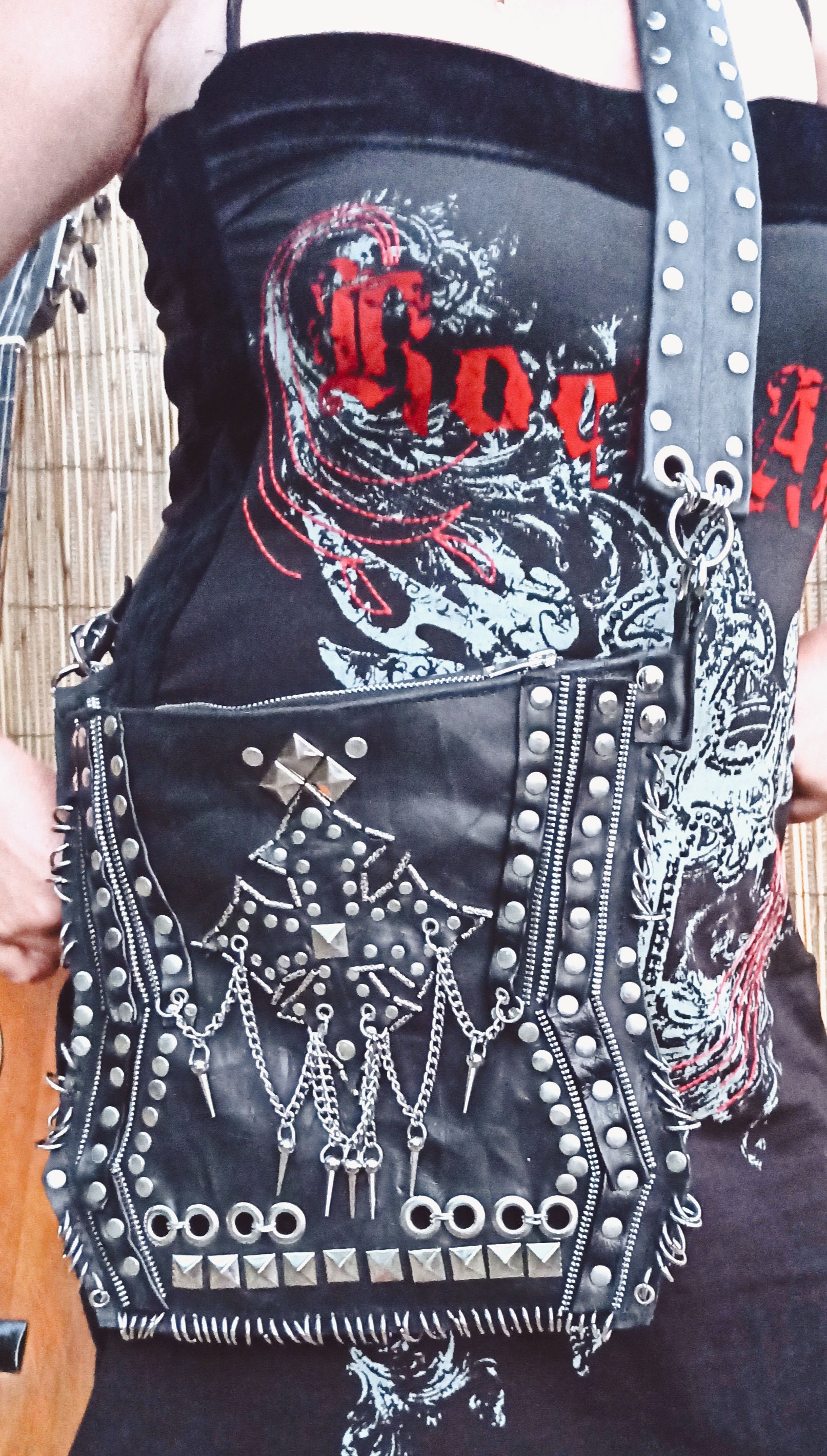 Dark Fairycore Black Metal Industrial Alternative Mall Goth Leather ...