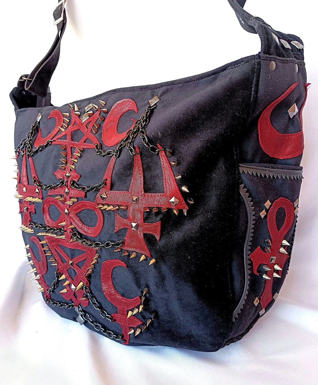 Gothic Whimsigoth Dark Academia Cottagecore Witch Spiked Black Velvet ...