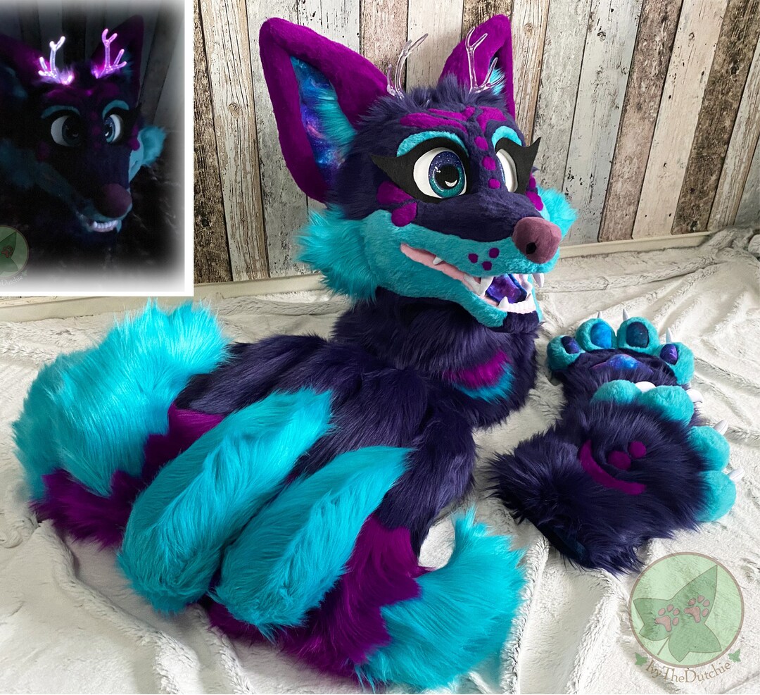 Lunari the kitsune / mini partial fursuit premade, fursuit kitsune, partial fursuit - Etsy Portugal