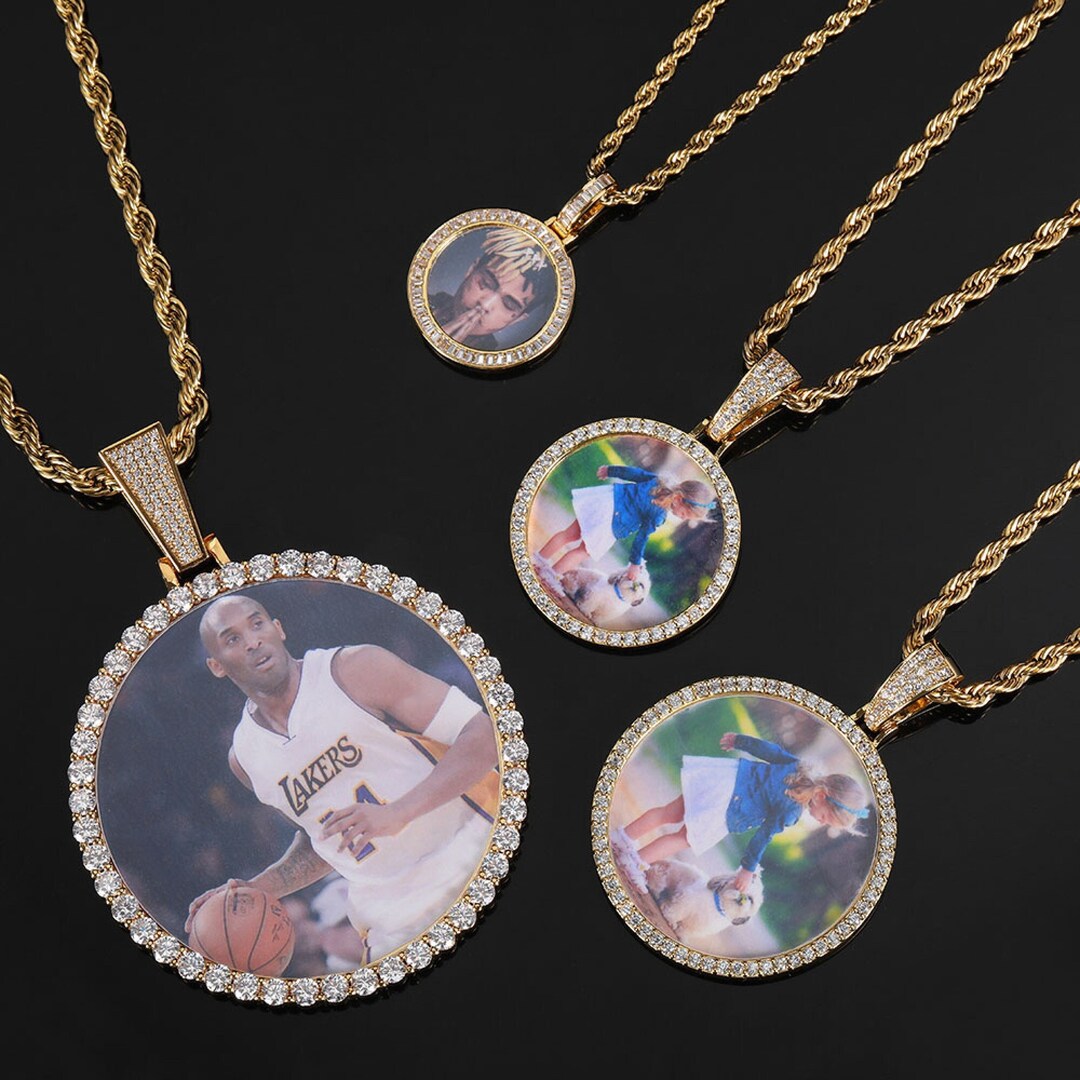Custom Photo Necklace Personalized Memory Picture Pendant Necklace Hip ...