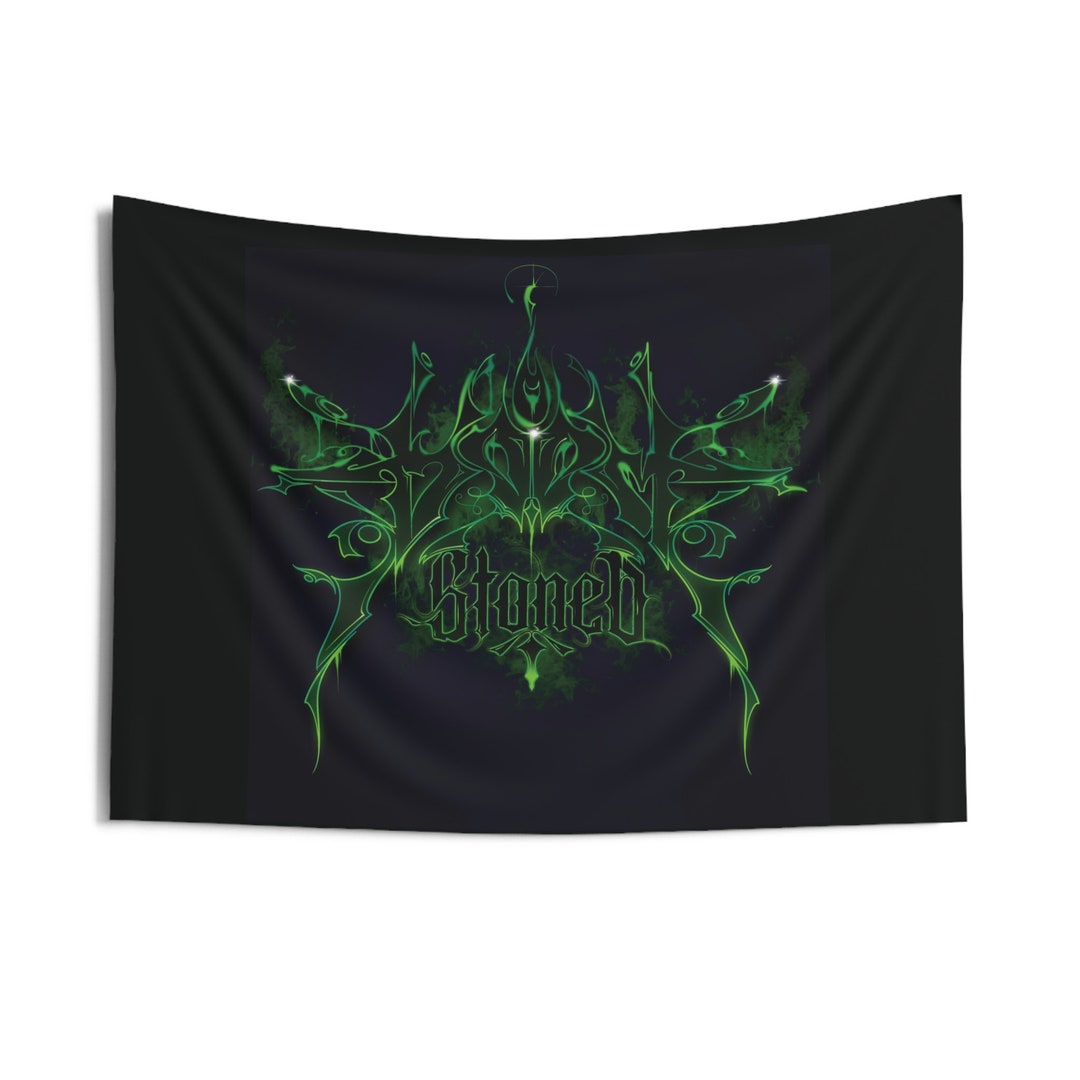 Doom Stoned Graffiti Font Indoor Wall Tapestries - Etsy