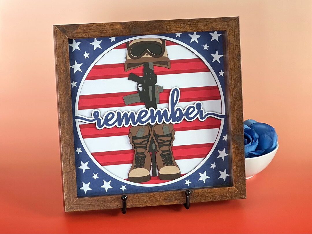 Military Remembrance Memorial Shadow Box. Custom Made for - Etsy