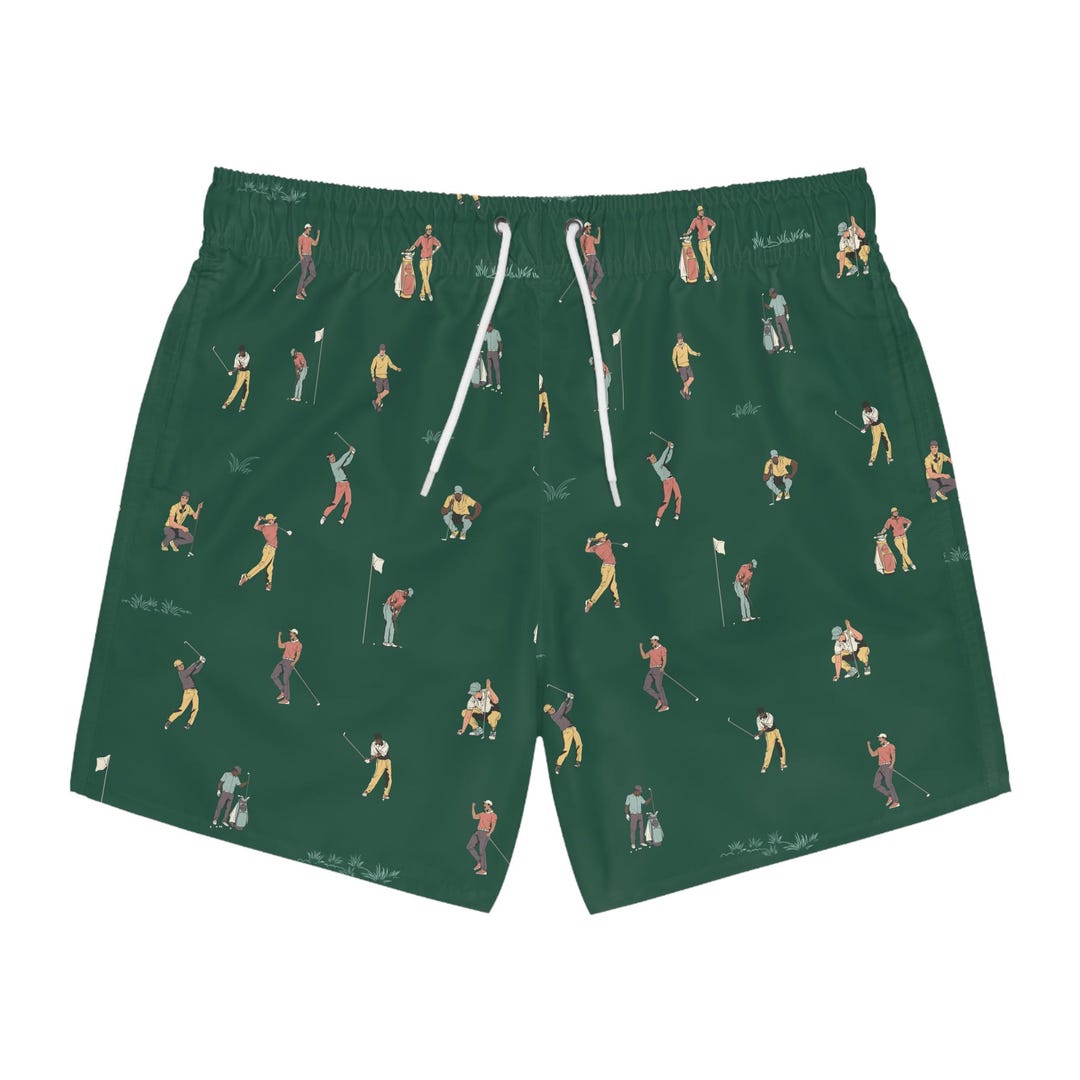 Vintage Golf Swim Trunks, Men's Bathing Suit, Golfer Gift, Golf ...