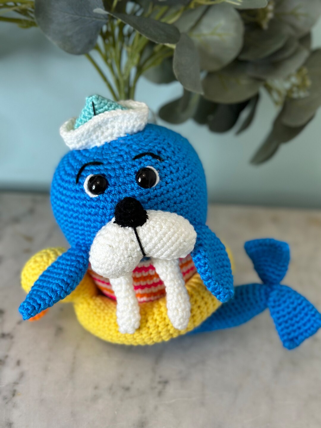 Walrus Stuffed Animal / Crocheted Stuffed Animal/ Walrus Amigurumi ...