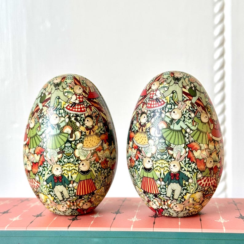 Vintage Style Easter Egg Tins: Fillable Metal Eggs, Set of 10 - Etsy