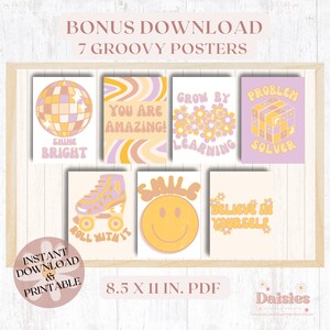 Groovy Classroom Decor Bundle Retro Hippie Theme Teacher Printable ...