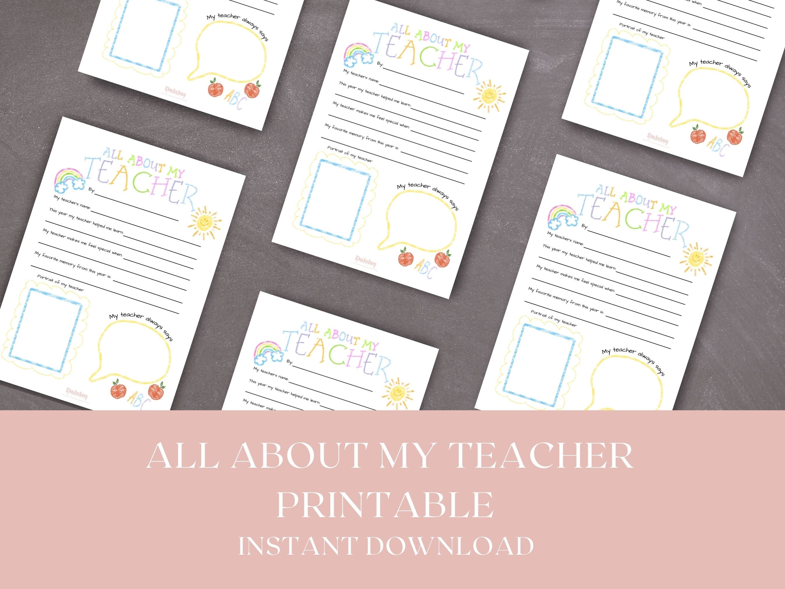 Teacher Thank You, All About My Teacher, Teacher Apperception, Teacher ...