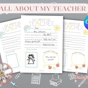 Teacher Thank You, All About My Teacher, Teacher Apperception, Teacher ...