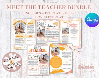 Editable Meet the Teacher Template for Groovy Boho Retro - Etsy