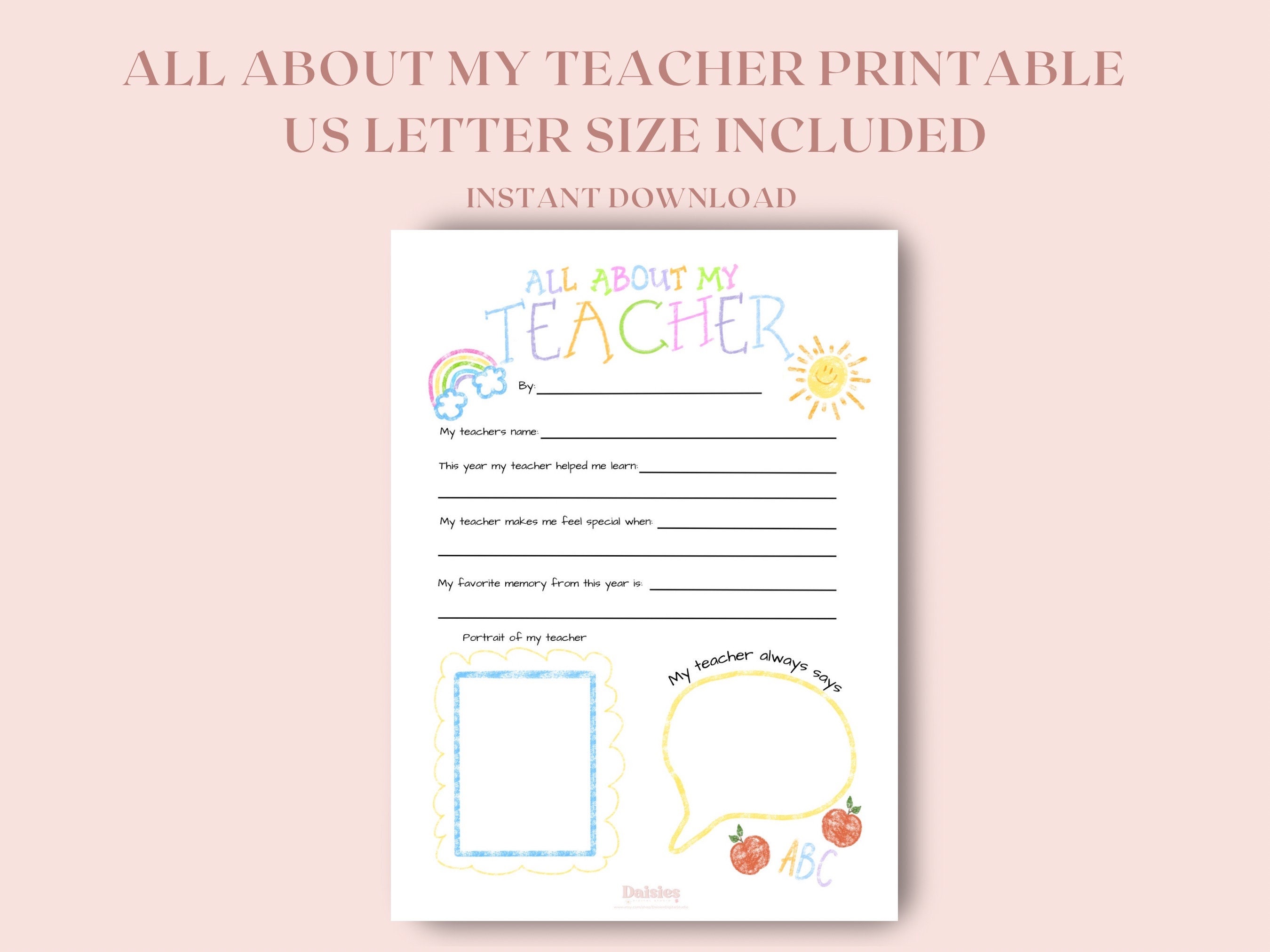 Teacher Thank You, All About My Teacher, Teacher Apperception, Teacher ...