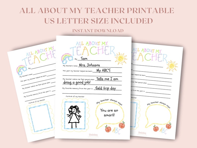 Teacher Thank You, All About My Teacher, Teacher Apperception, Teacher ...