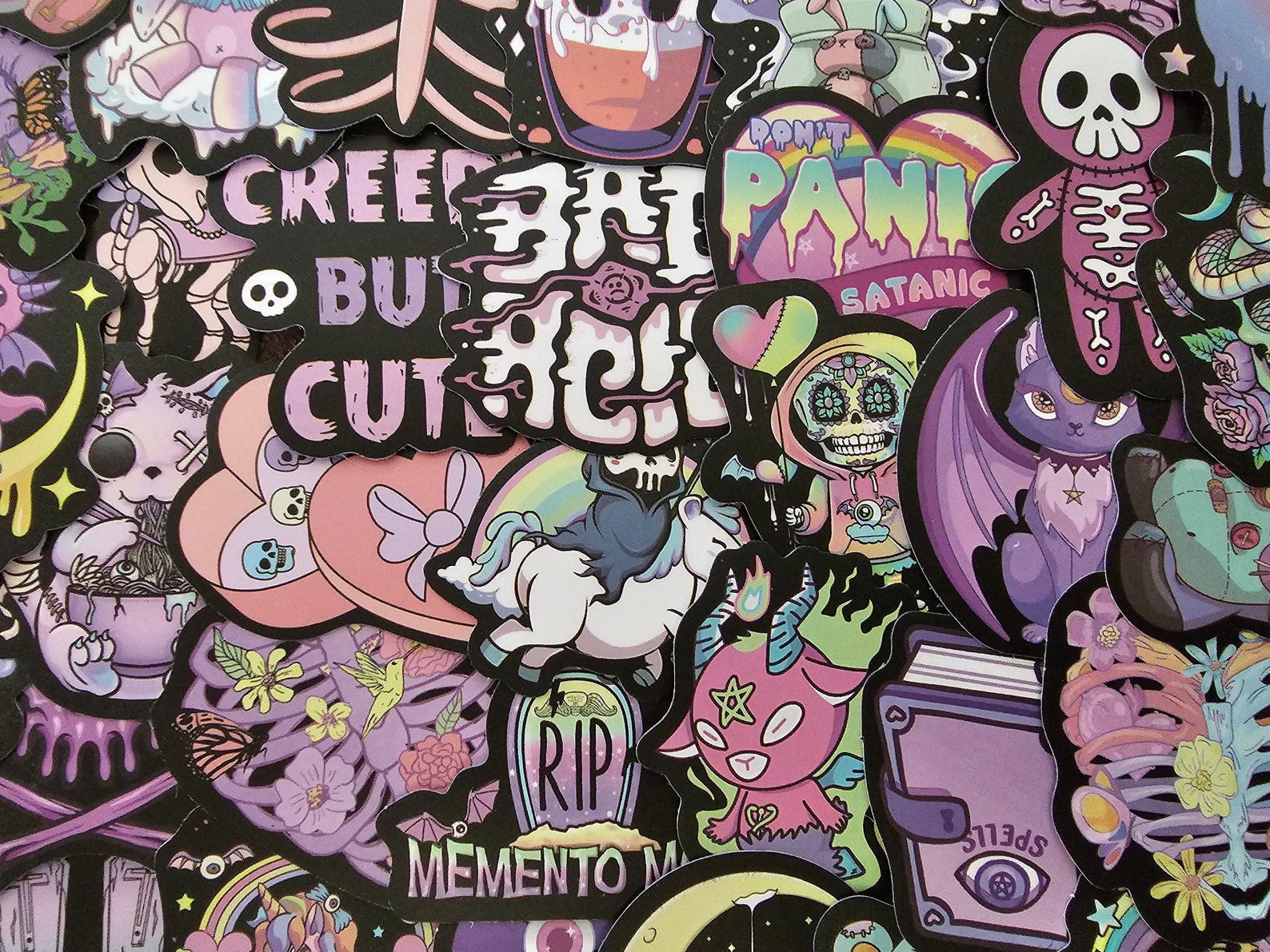 56 Cute Gothic Stickers Perfect for Laptop Water Bottle - Etsy