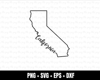 California Outline SVG 3 Bundle | California State Vector Files ...