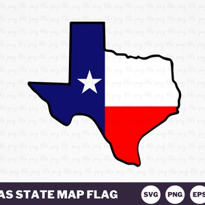 Texas Map Flag SVG Files United States of America Vector Files Texas ...