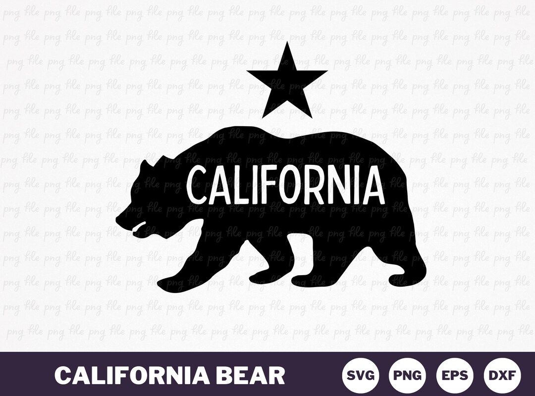 California Bear State SVG California State Vector Files - Etsy
