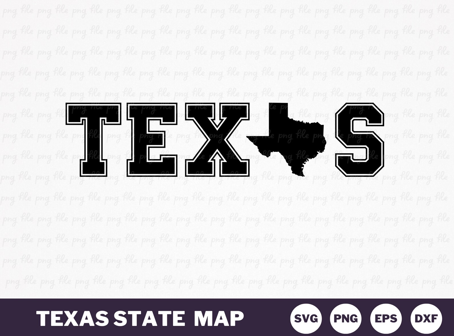 Texas Map Name SVG Files United States of America Vector Files Texas ...